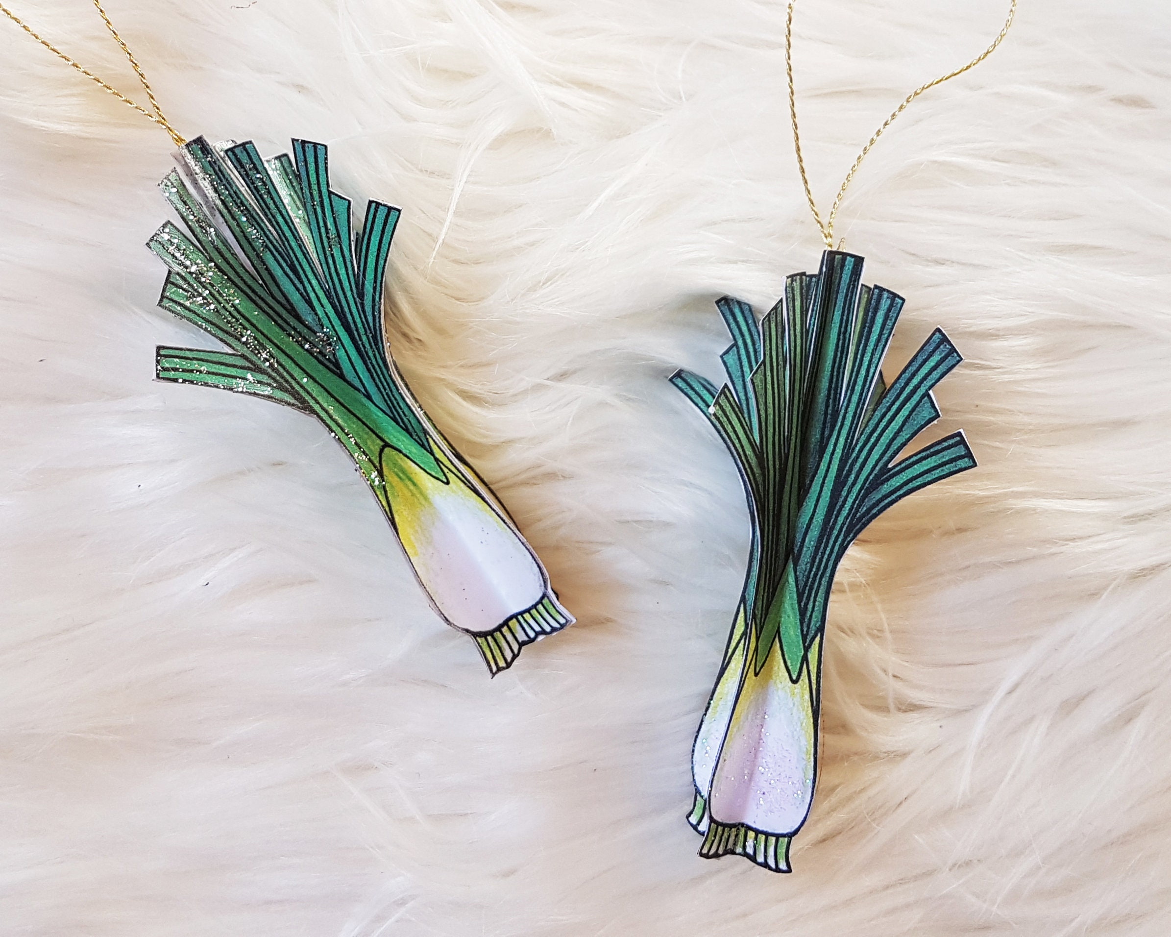 Printable 3D Leek Ornament, DIY Vegetable Home Decor, Spring Garden ...