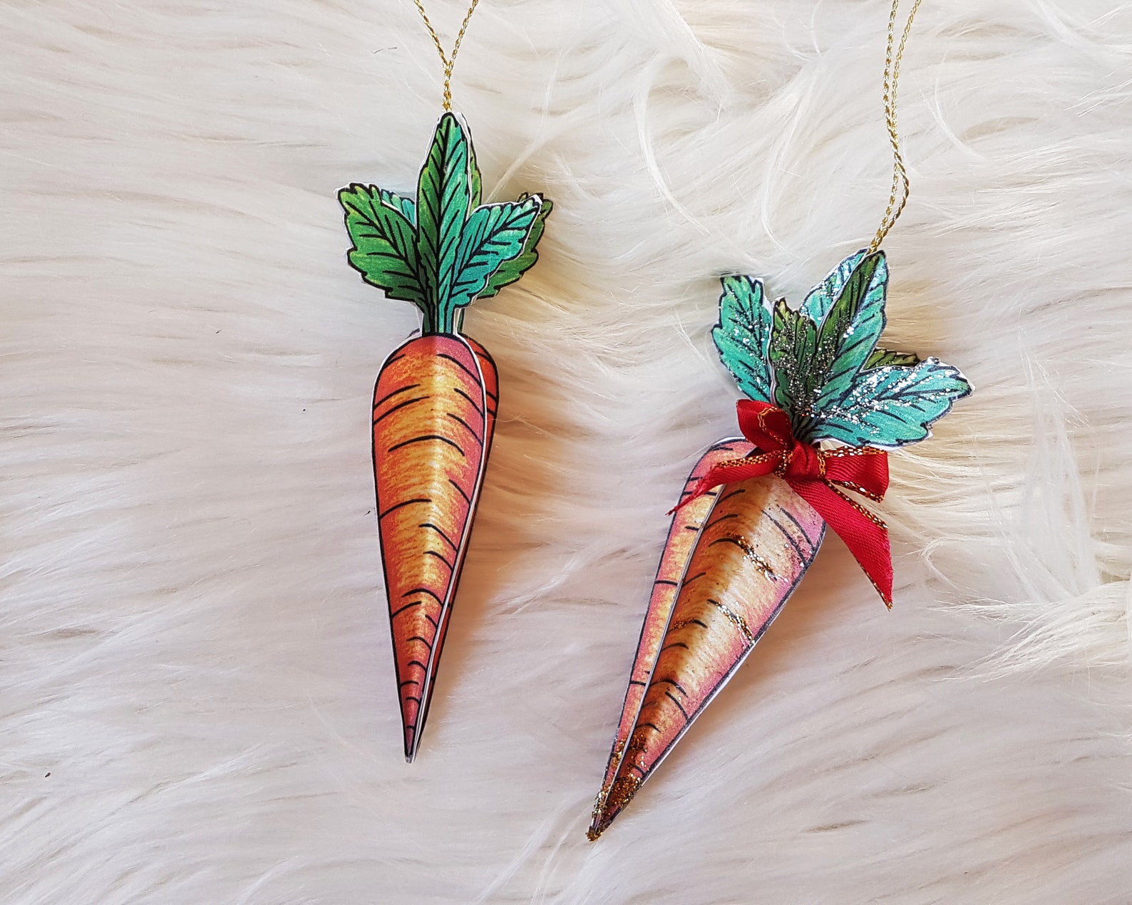 Printable Paper Carrot Decorations, DIY Vegetable Spring Home Decor ...
