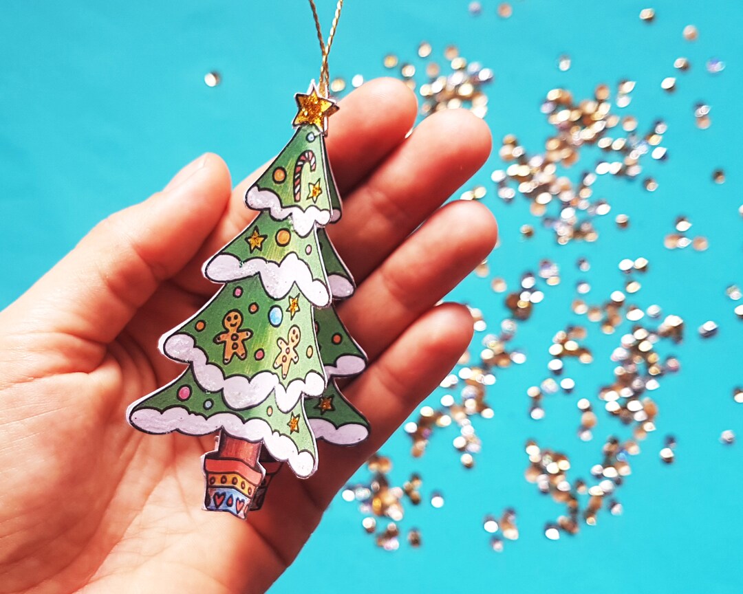 3D Christmas Tree Ornament: DIY Holiday Craft (digital Download) - Etsy