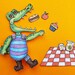 Crocodile Paper Doll, DIY Articulated Dress up Puppet, Dress up Game ...