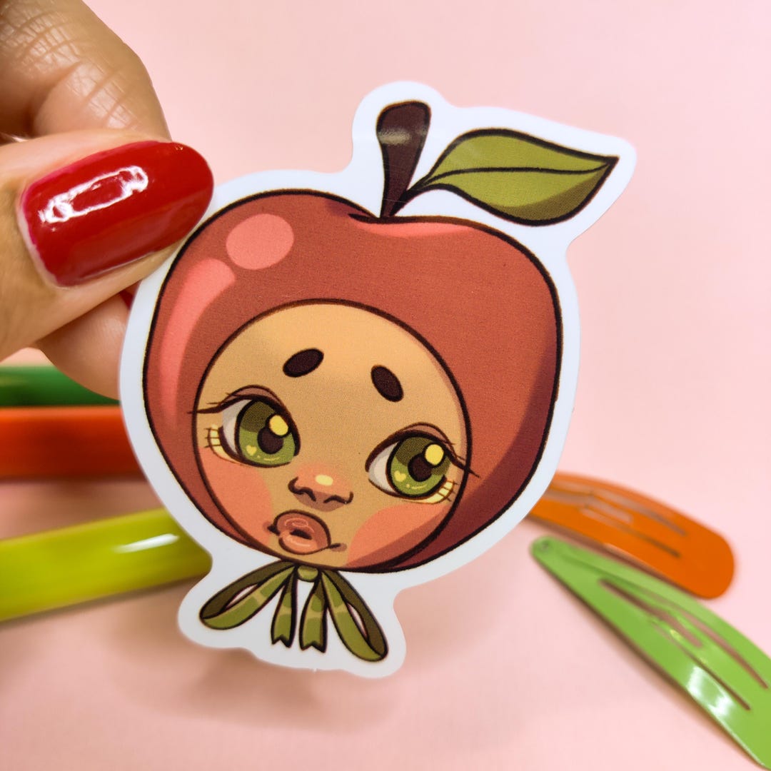 Miss Apple Vinyl Sticker (for Water Bottles, Laptops, Sketchbooks, Etc ...