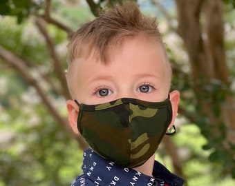 Camo Face Mask Kids | Etsy
