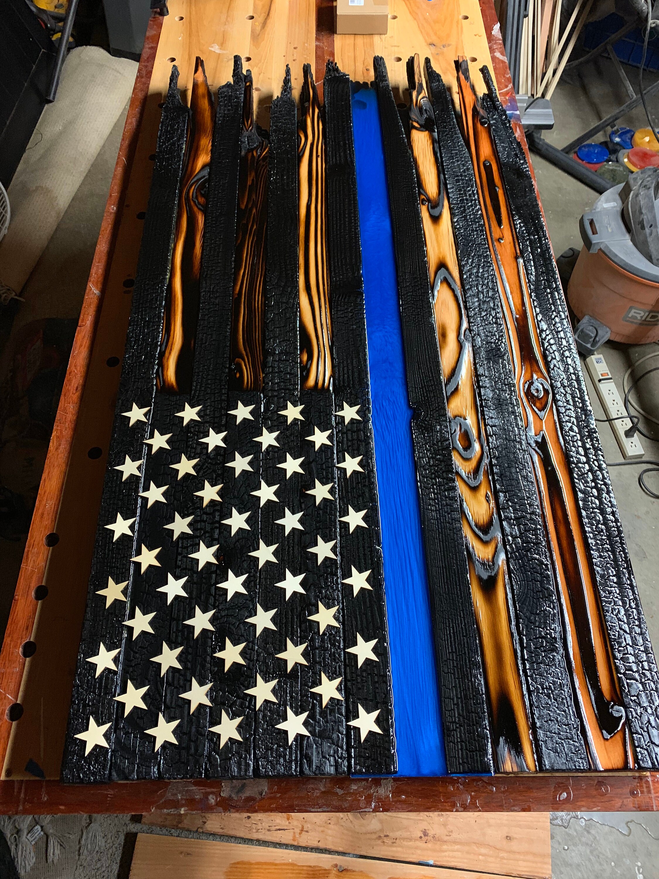 Distressed Charred Flag - Etsy