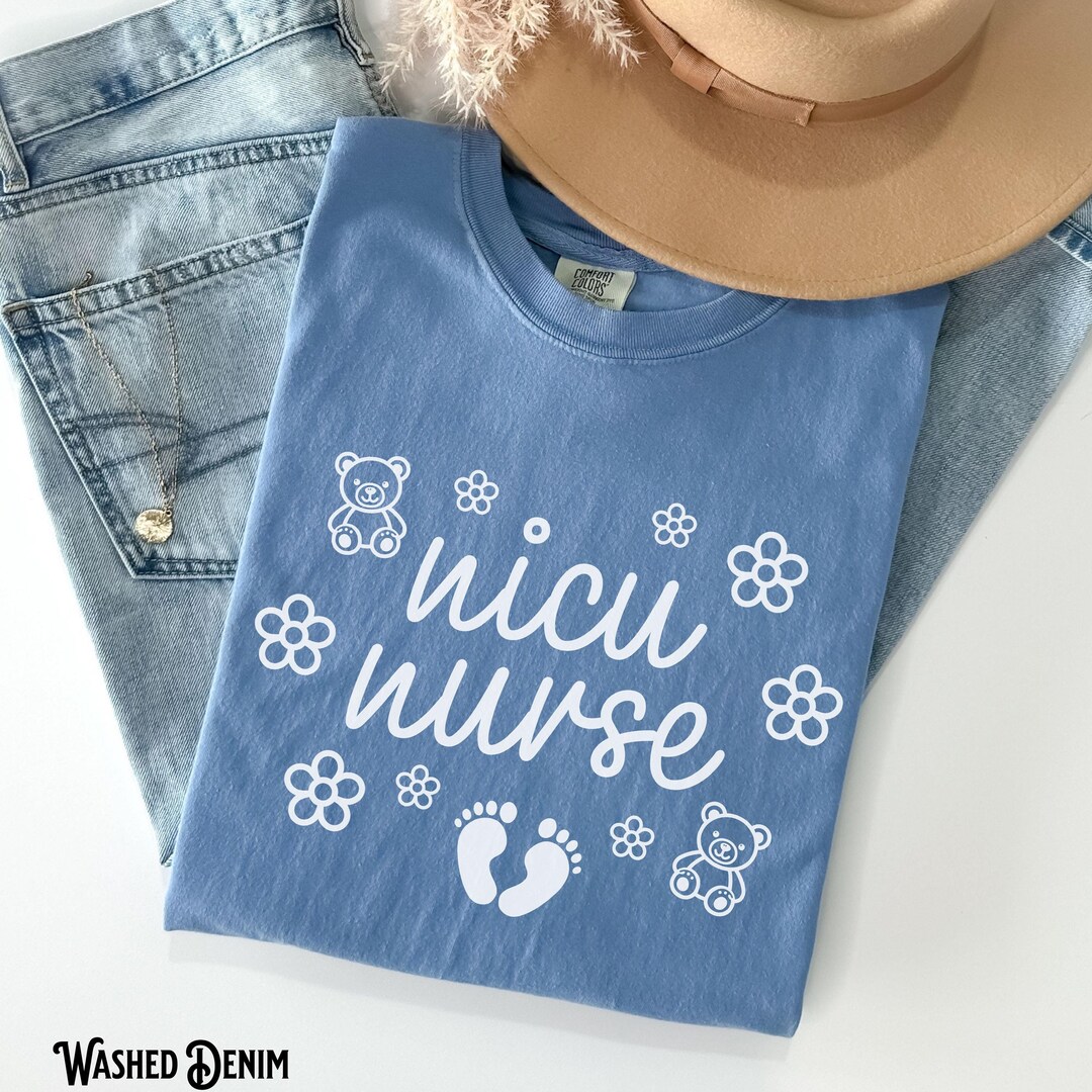 NICU Nurse Shirt, Comfort Colors®, Neonatal Intensive Care Unit, Retro ...