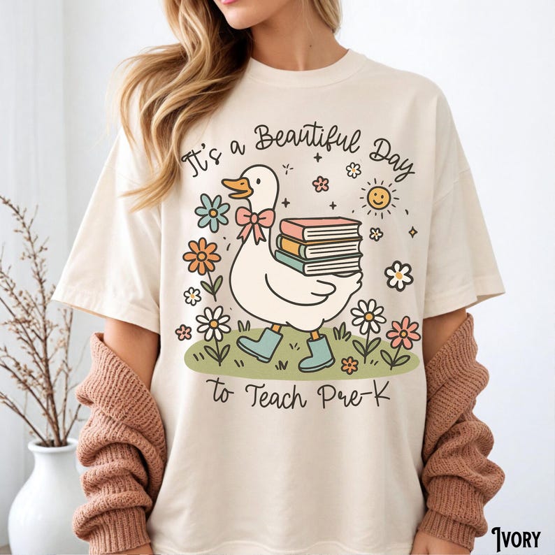 Pre K Teacher T-shirt, Comfort Colors Unisex Tee, Preschool, Goose, It ...