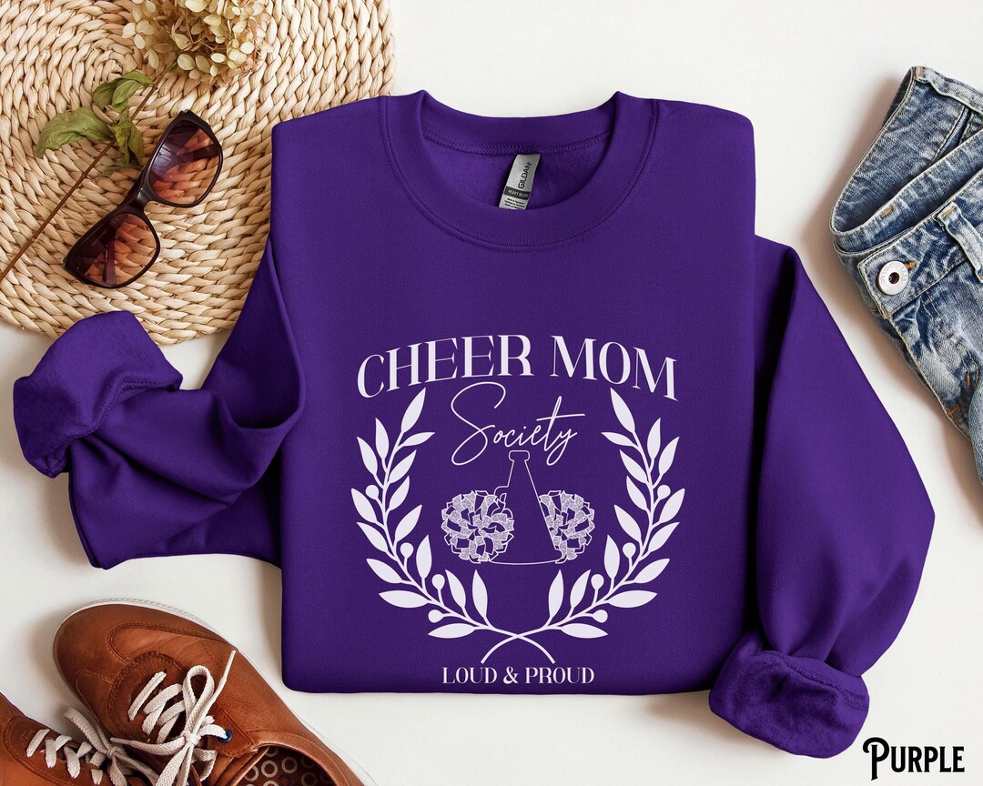 Cheer Mom Sweatshirt, All Star, Cheer Mom Society, Preppy, Sweater ...