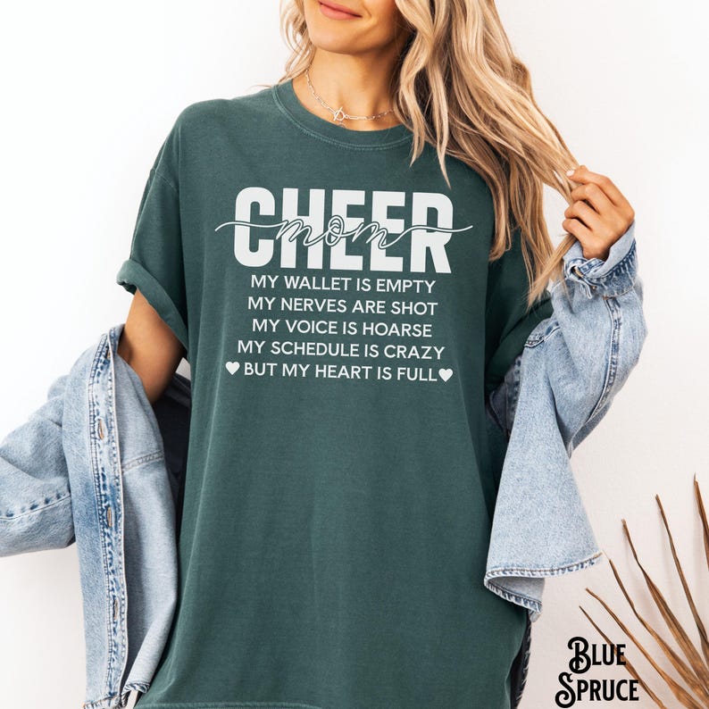 Comfort Colors®, Cheer Mom Shirt, All Star, Vintage, Funny, Broke ...