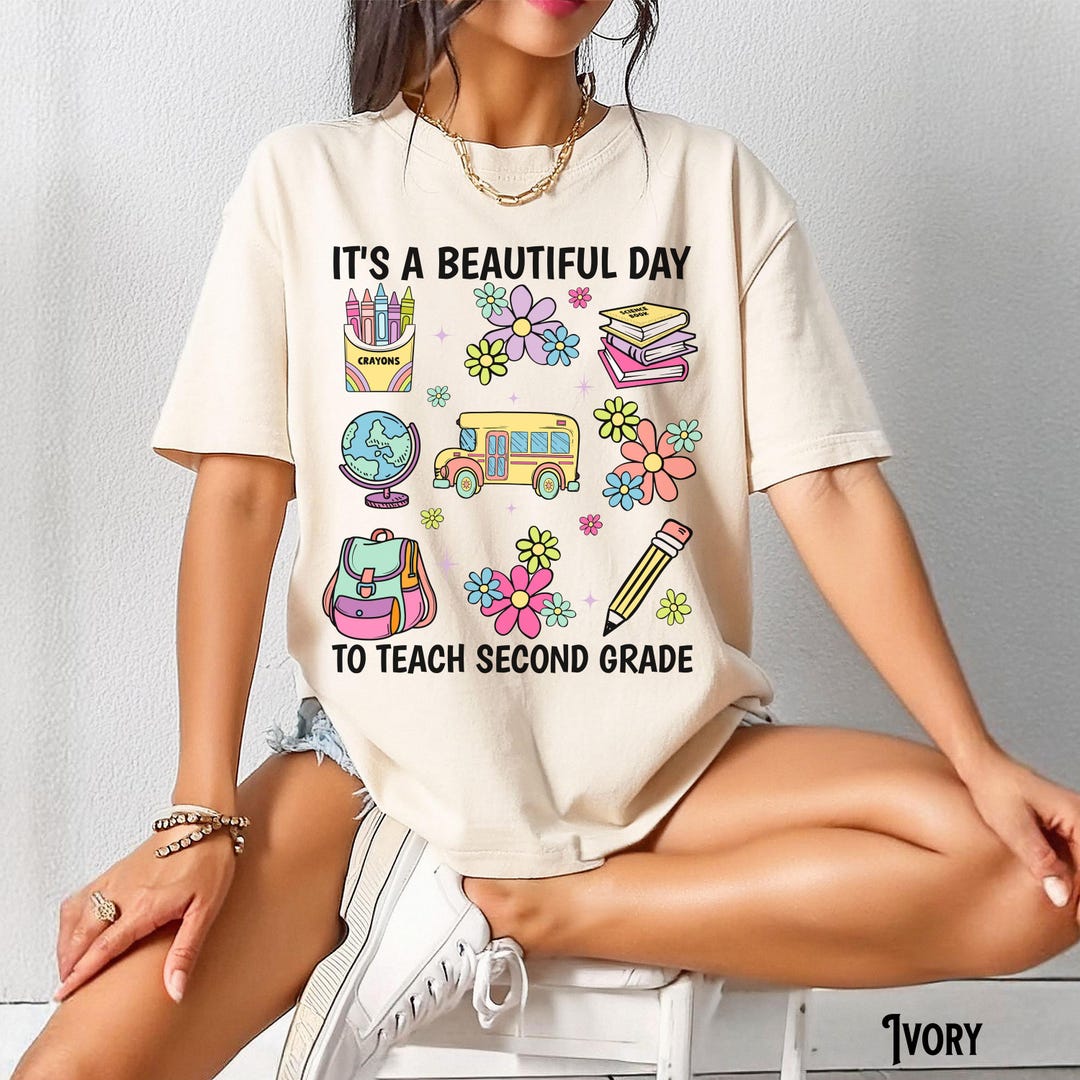 Second Grade Teacher Shirt, Teacher Tee, 2nd Grade T-shirt, Comfort ...
