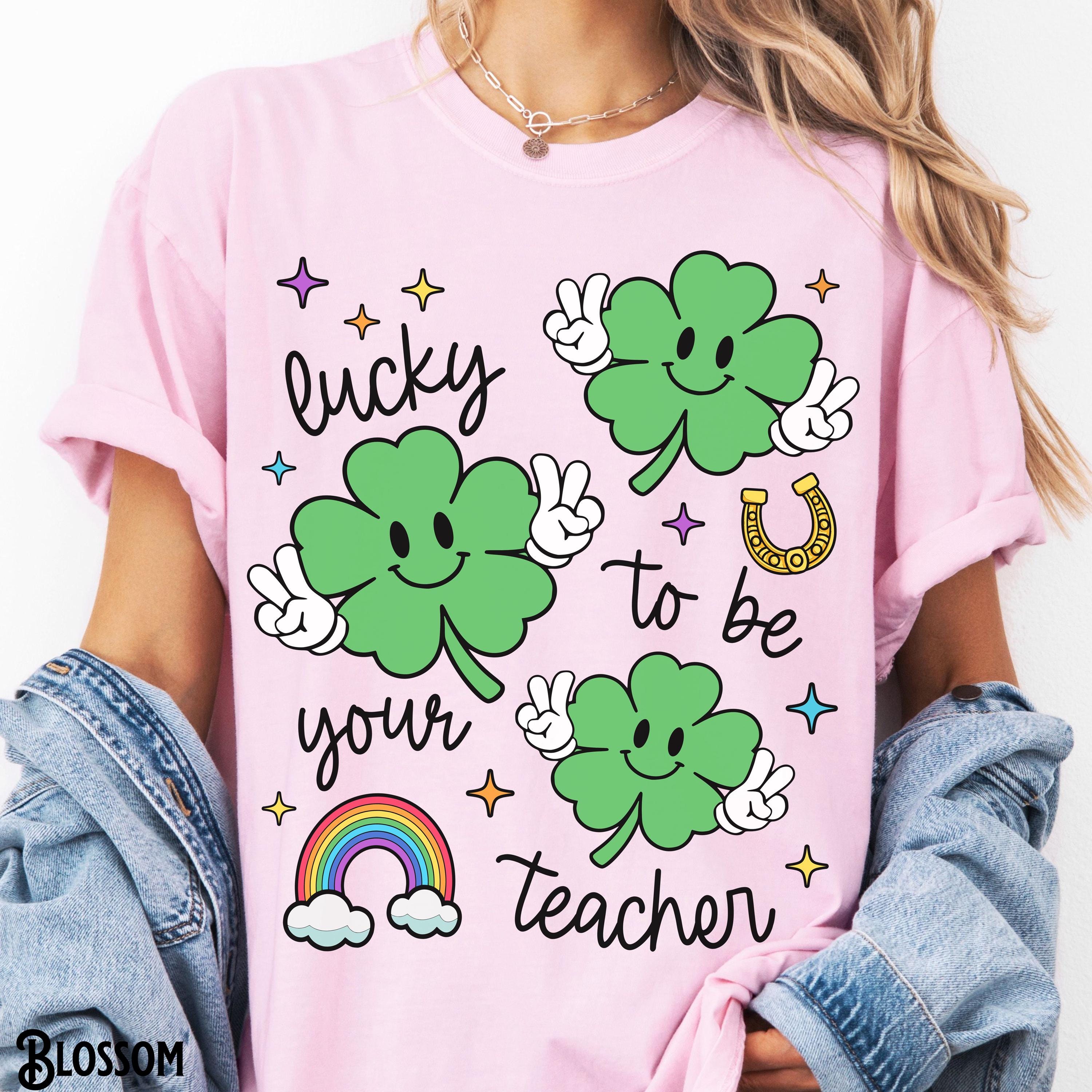 Comfort Colors, St Patrick's Day Teacher Shirt, Lucky Teacher, Retro ...
