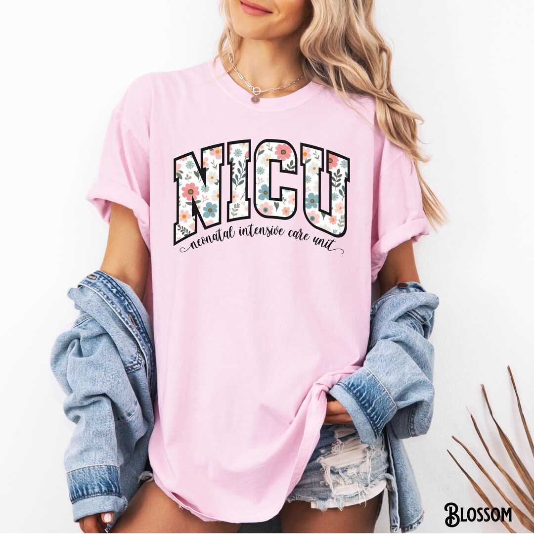NICU Shirt, Comfort Colors®, Neonatal Intensive Care Unit, Varsity ...