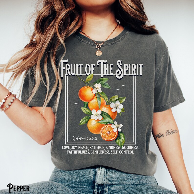 Christian Shirt, Fruit of the Spirit, Vintage Oranges Tee, Aesthetic ...