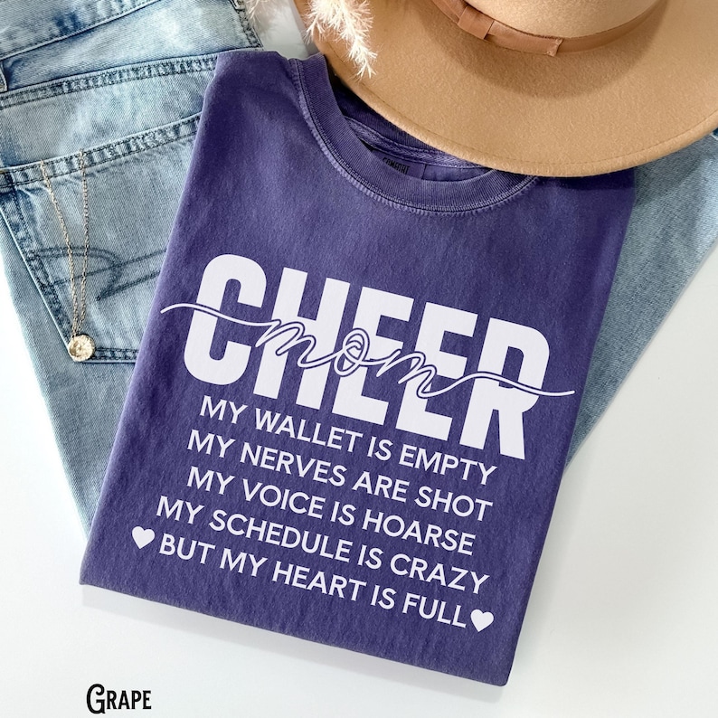Comfort Colors®, Cheer Mom Shirt, All Star, Vintage, Funny, Broke ...