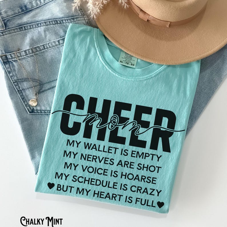 Comfort Colors®, Cheer Mom Shirt, All Star, Vintage, Funny, Broke ...