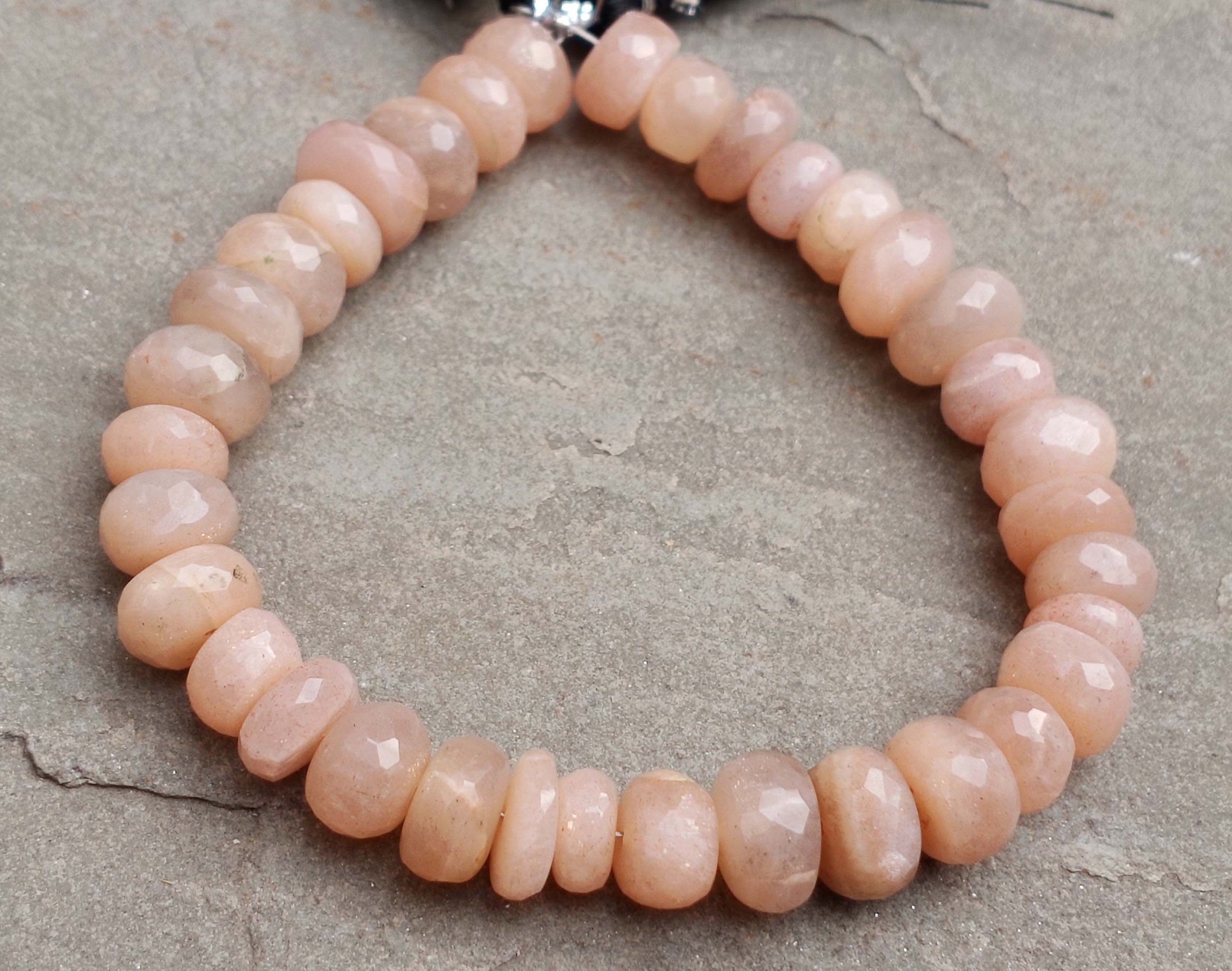 Peach Moonstone 7'' Inches Full Strand Natural - Etsy