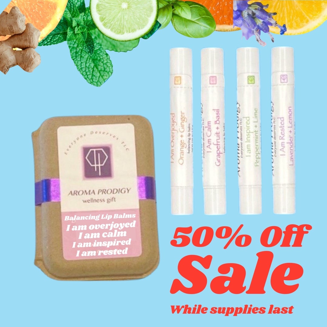 Soft Lips Aromatherapy Lip Balm Gift Box Organic Lip Balm Set Vegan Lip ...