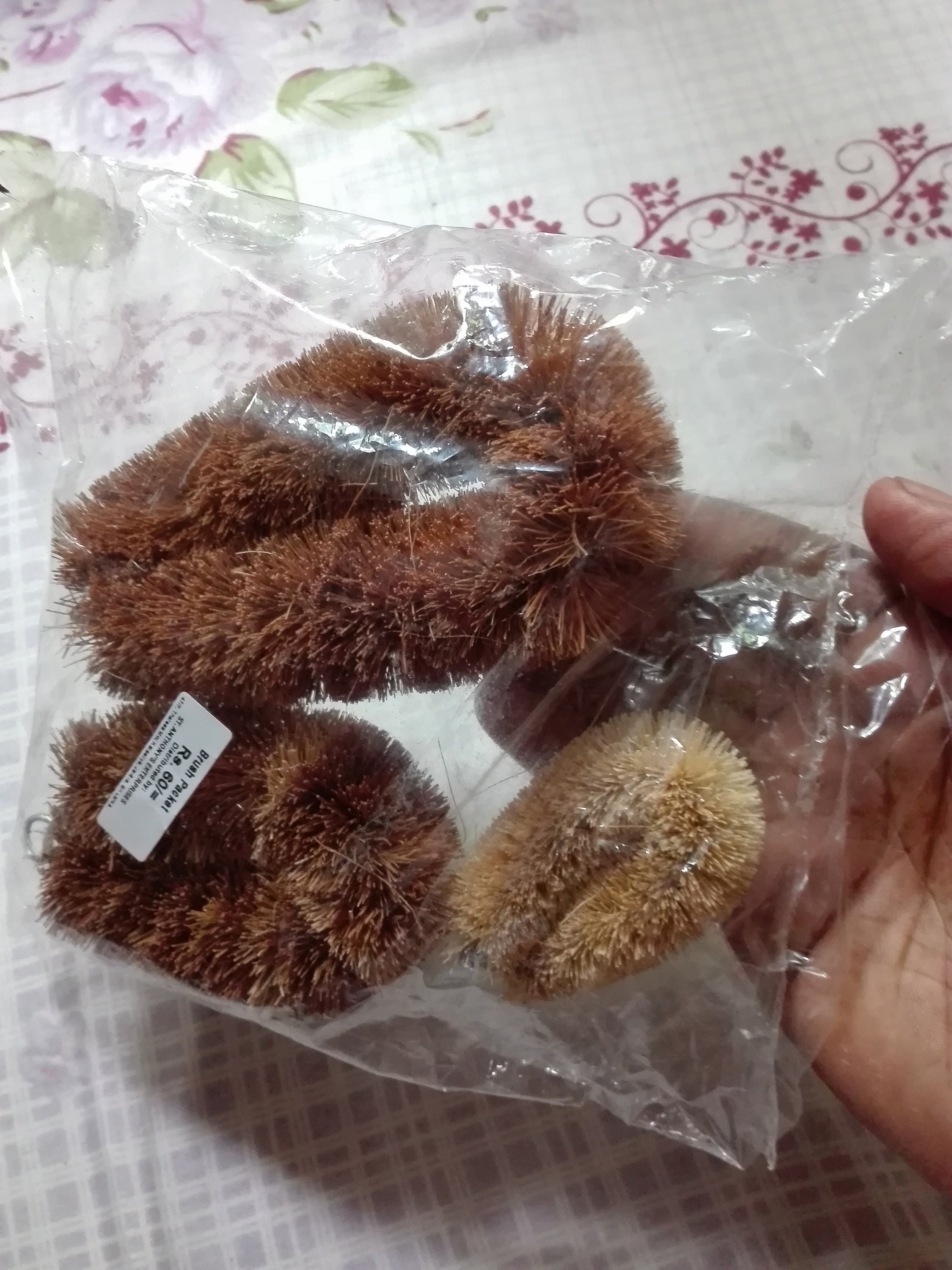 3 Size Set Coconut Husk Fiber Vegetable Dish Scrubbing Brush - Etsy