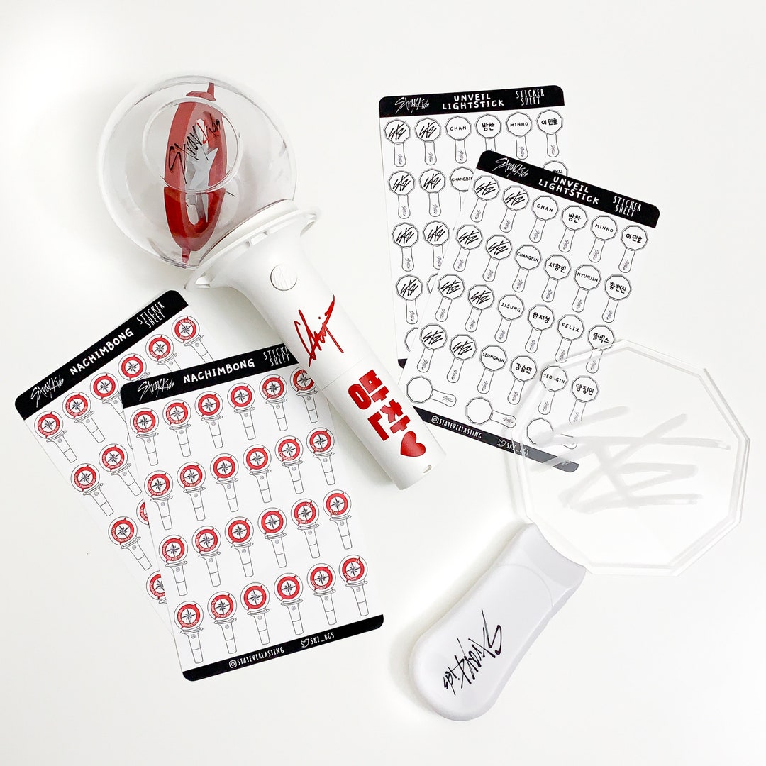 Stray Kids Lightstick Sticker Sheets - Etsy