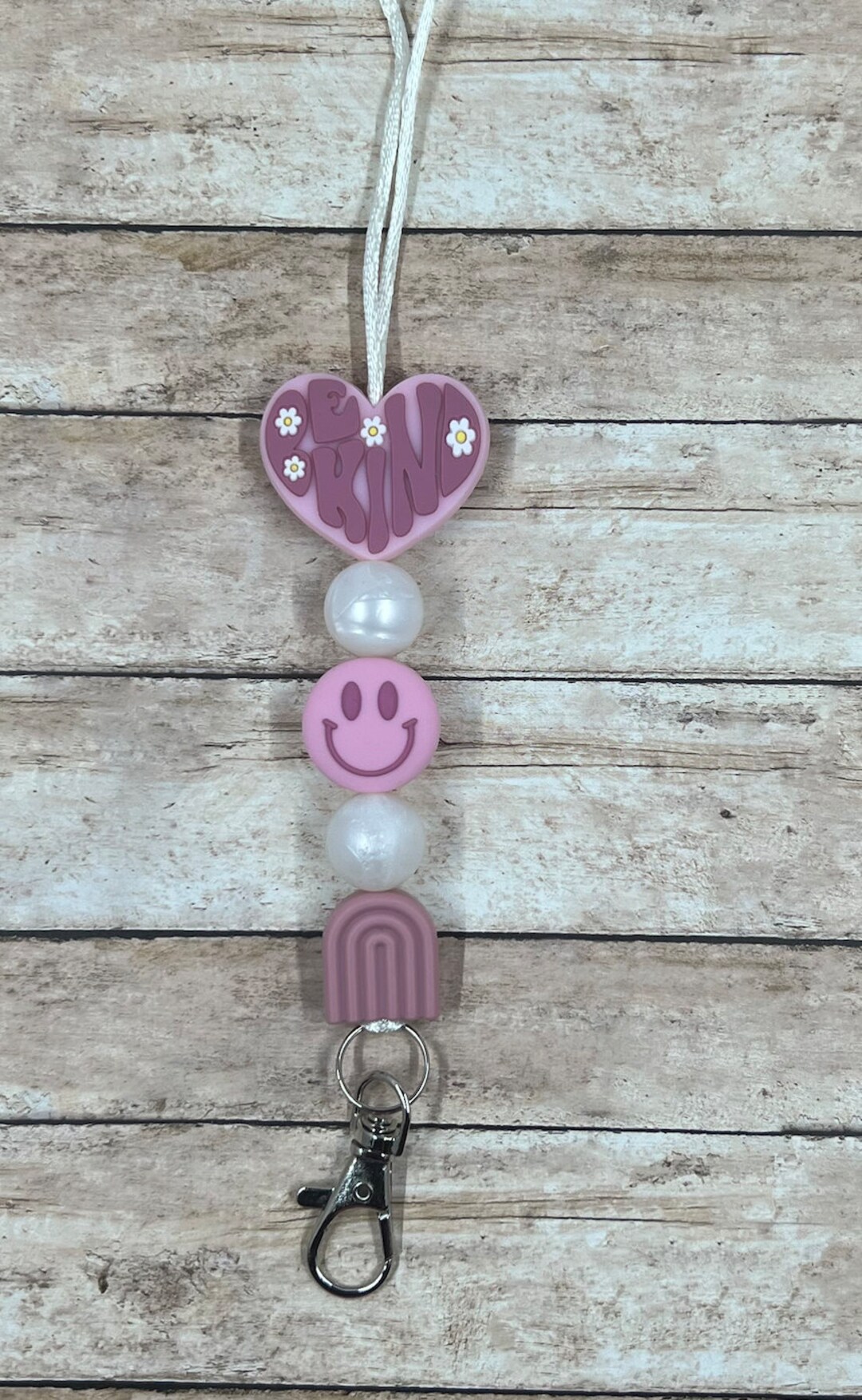 Be Kind/smiley Face Lanyard - Etsy