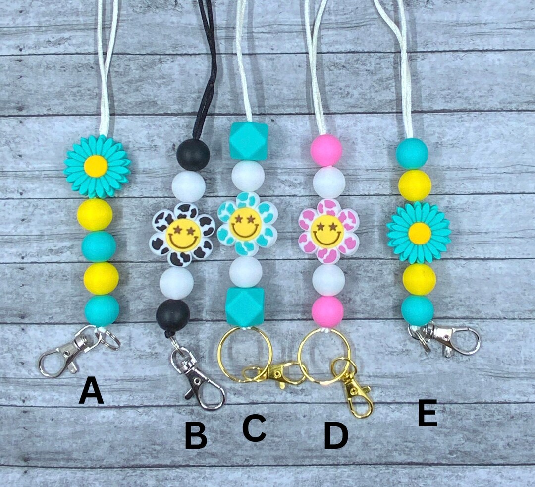 Teacher Lanyard, Flower Lanyard, Daisy Cow Print Lanyard, Teacher Gift ...