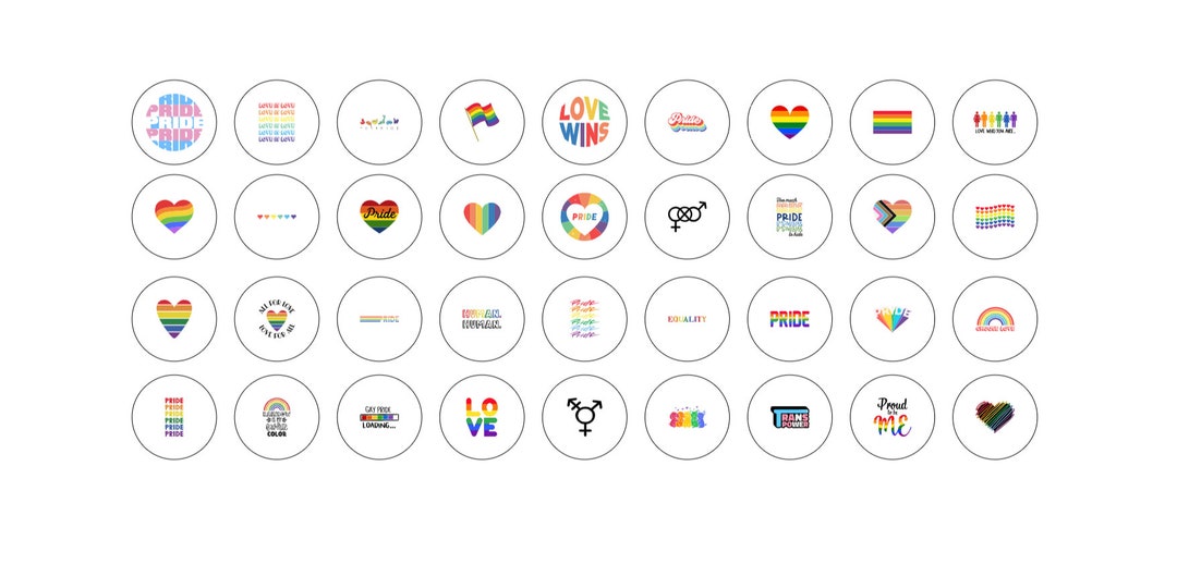 10 Piece Pride Buttons - Etsy