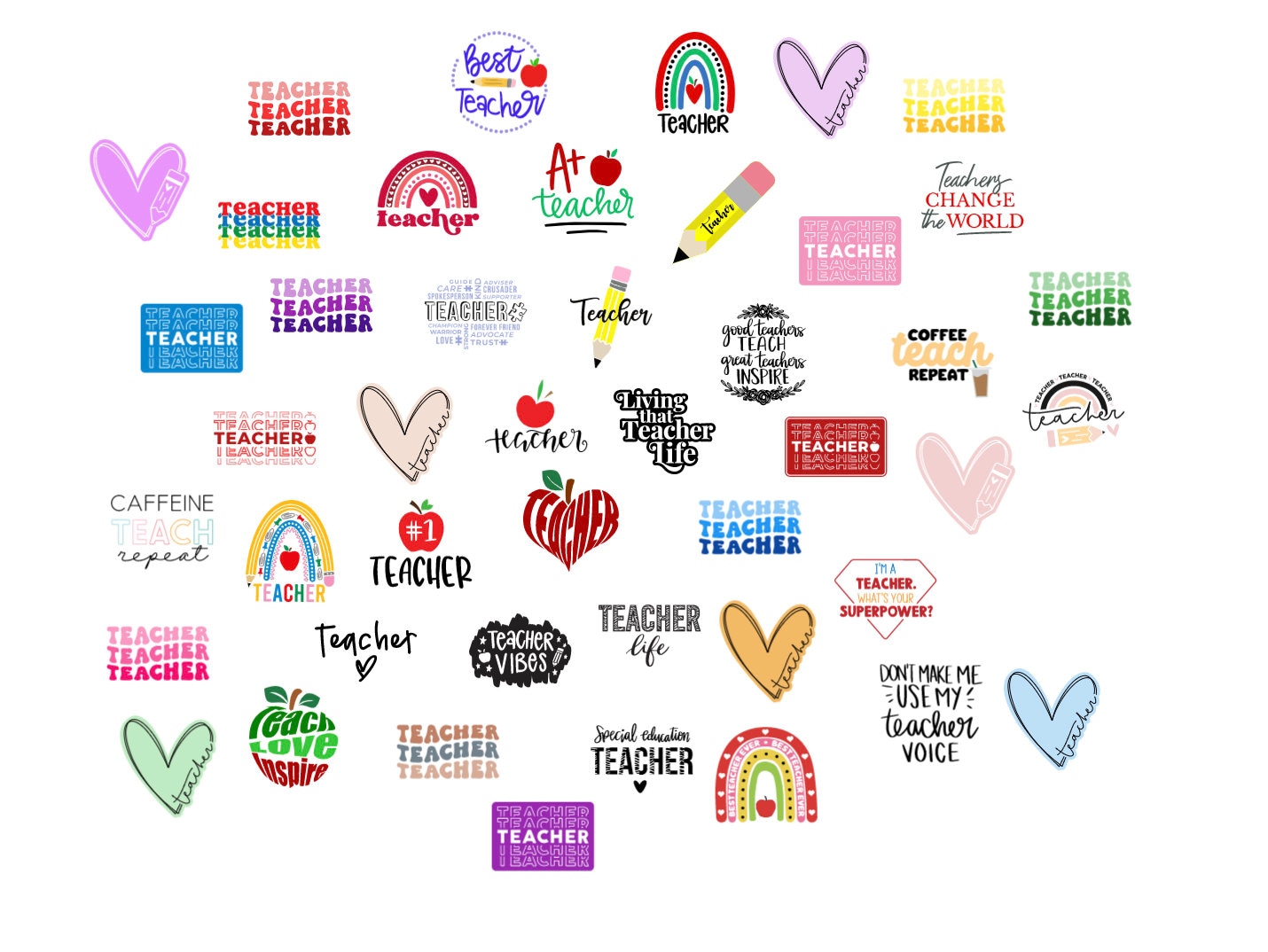 10 Piece Teacher Buttons - Etsy