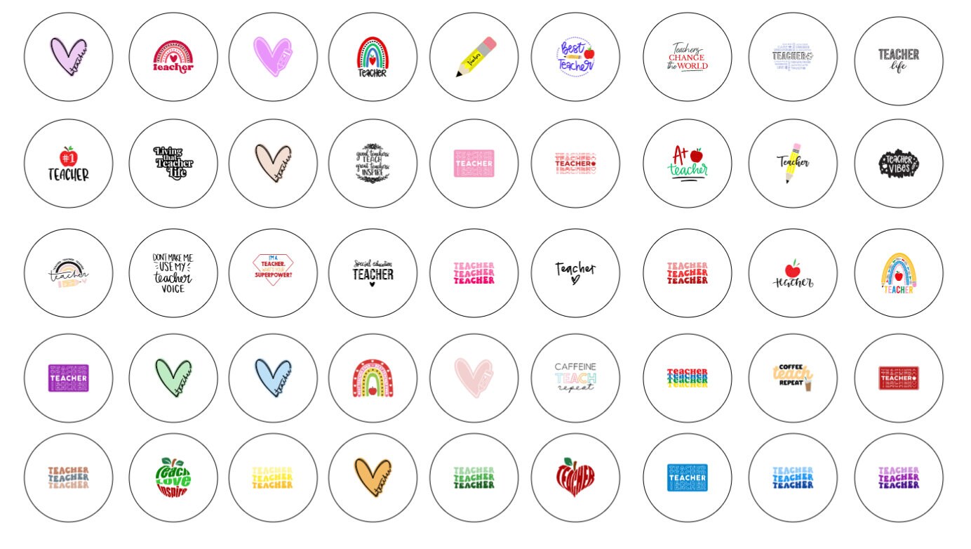 10 Piece Teacher Buttons - Etsy