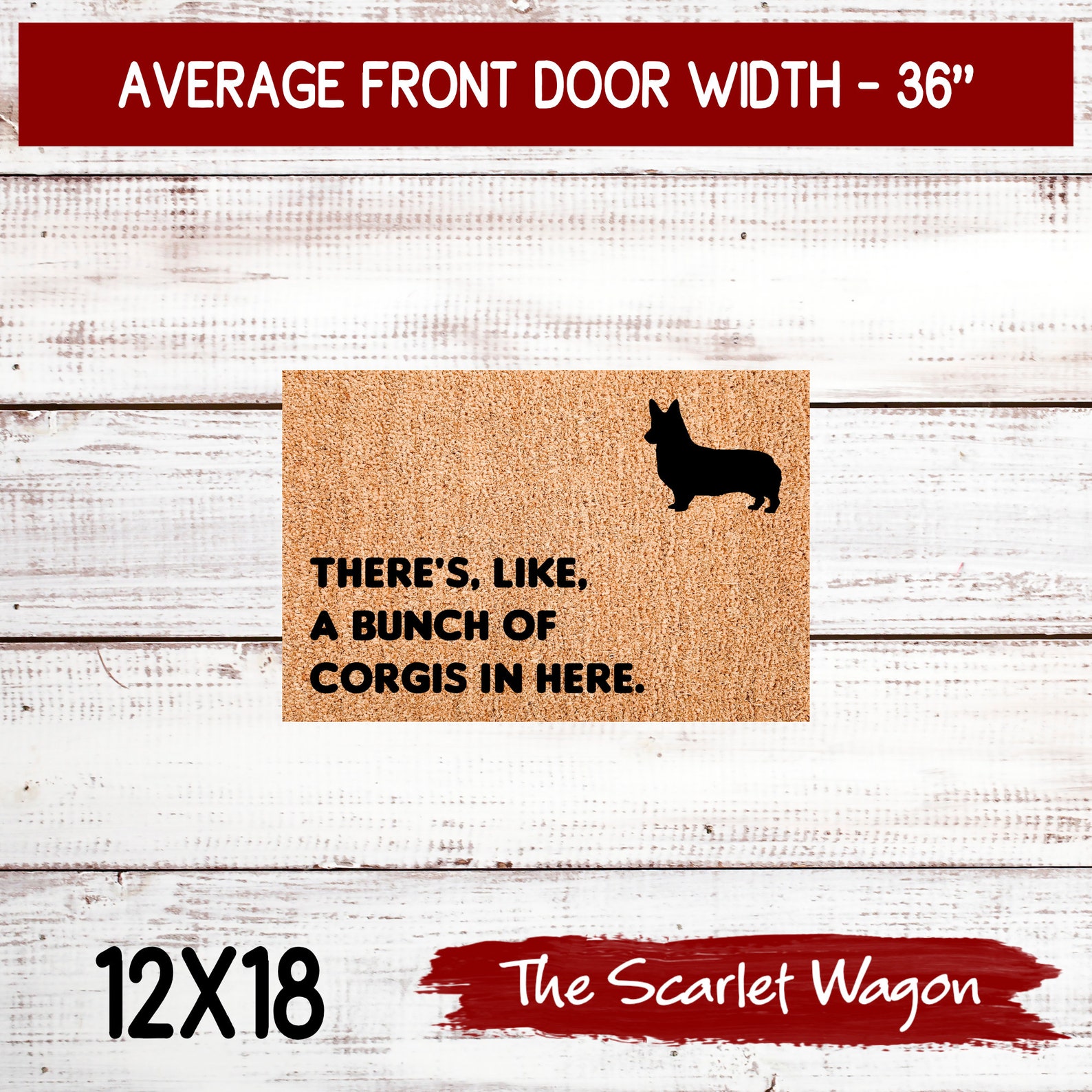 Bunch of Corgis Dog Mom Gift Corgi Door Mat Funny Dog Welcome | Etsy