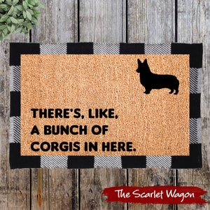 Bunch of Corgis Dog Mom Gift Corgi Door Mat Funny Dog Welcome - Etsy