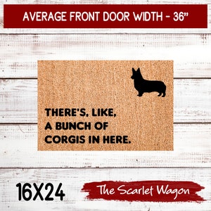 Bunch of Corgis Dog Mom Gift Corgi Door Mat Funny Dog Welcome | Etsy