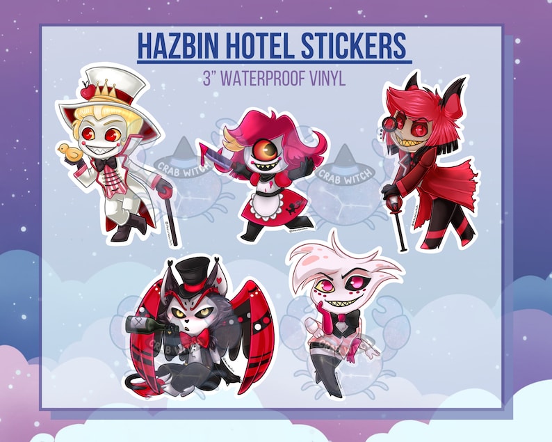 Hazbin Hotel HELL Stickers Decals Laptop Assortment - Etsy