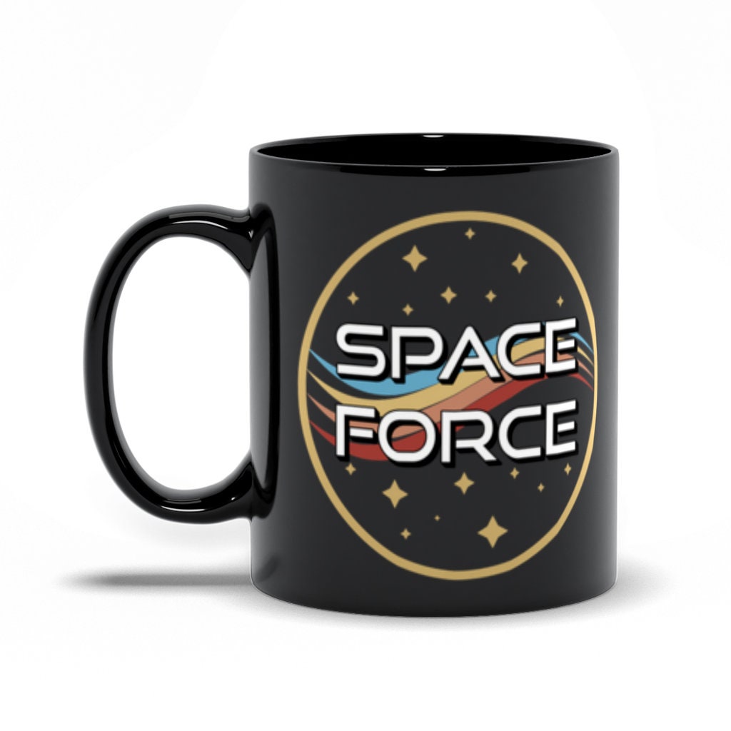 U.S. Space Force Black Mug 70'S Vintage Retro NASA Aesthetic ...
