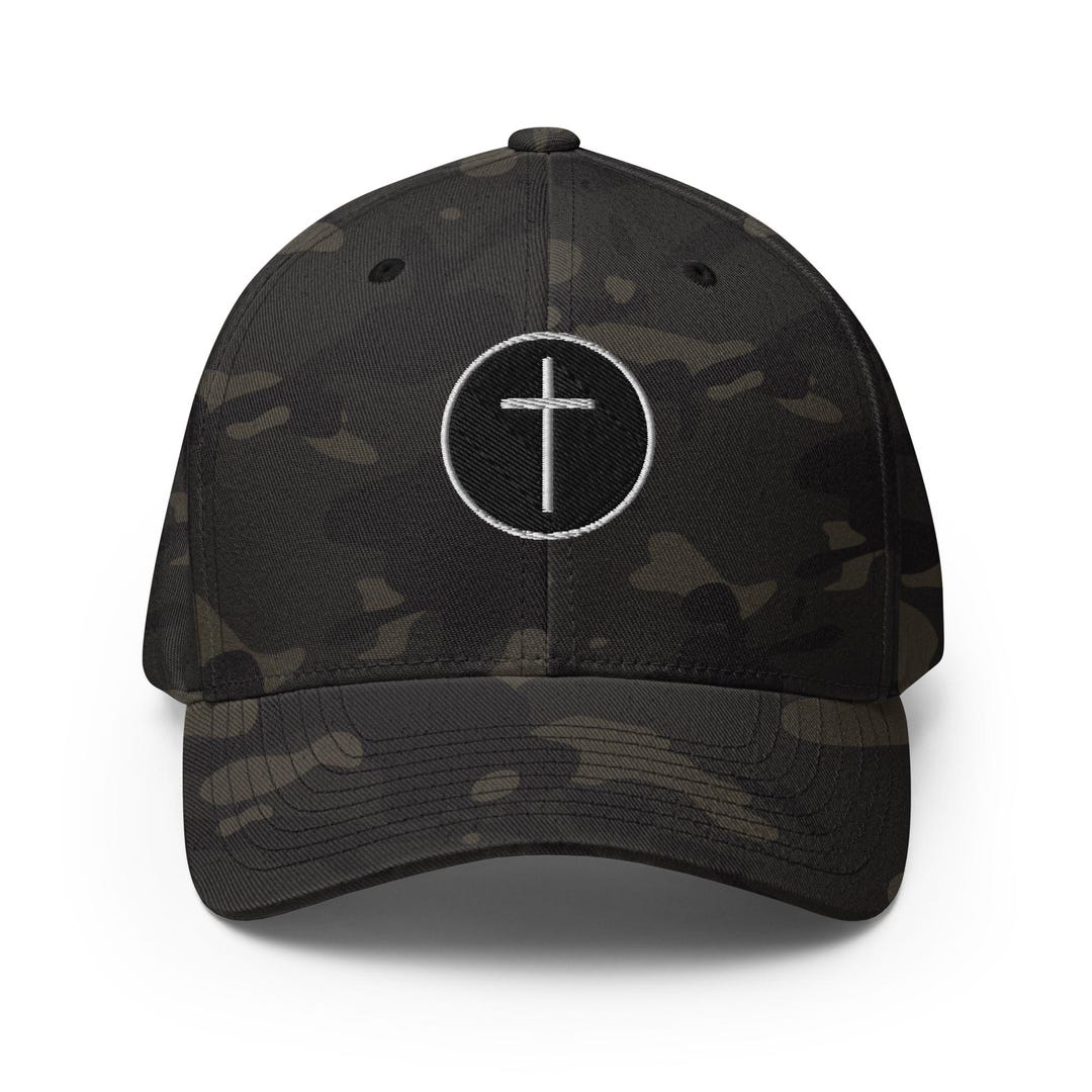Cross of Jesus Christ Flexfit Hat | Embroidered Patch-style Camo ...