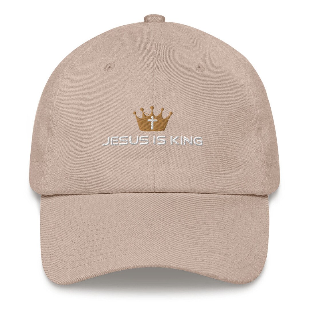 Jesus is King Cross Crown Embroidered Cotton Baseball Dad Hat Cap ...