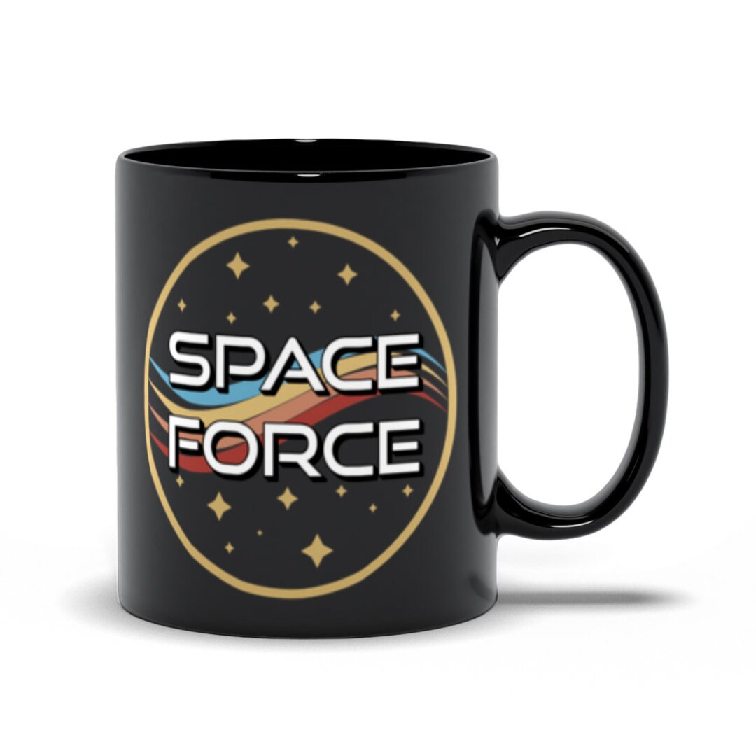 U.S. Space Force Black Mug | 70'S Vintage Retro NASA Aesthetic ...