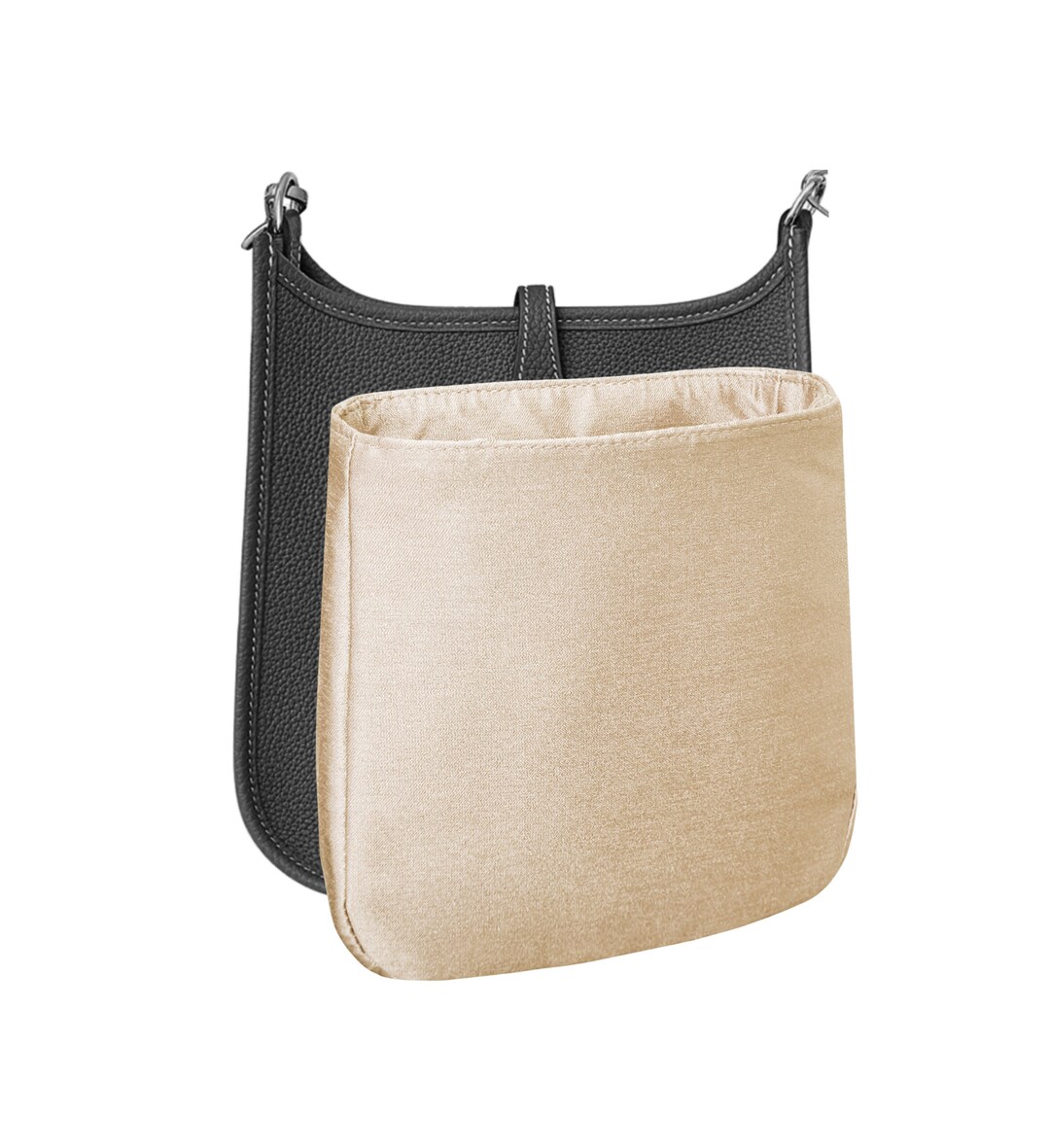 Evelyne 16 TPM Organizer, Purse Insert for Handbag, Beige Italian Faux ...