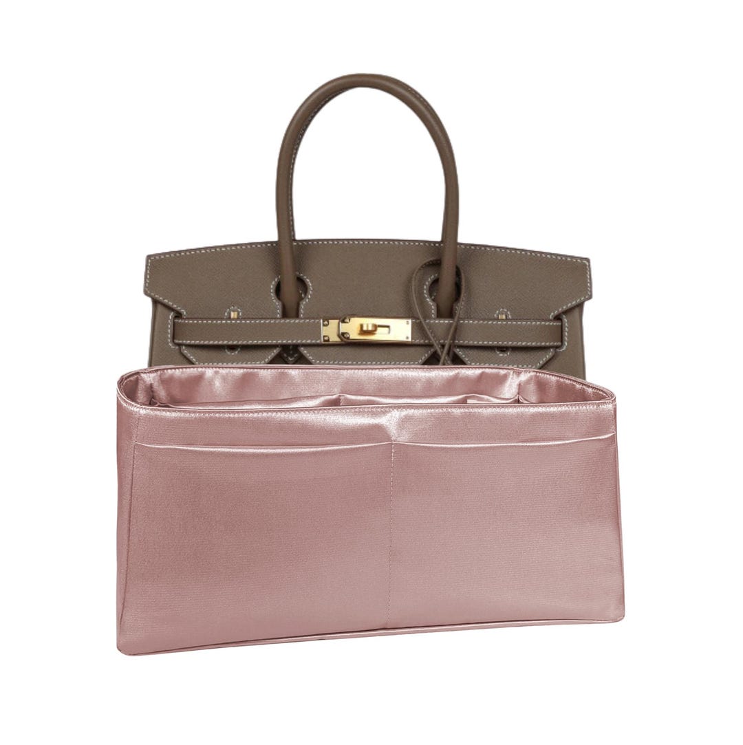 Custom Order Birkin 30 Insert, Old Rose Premium Satin, Thin ...