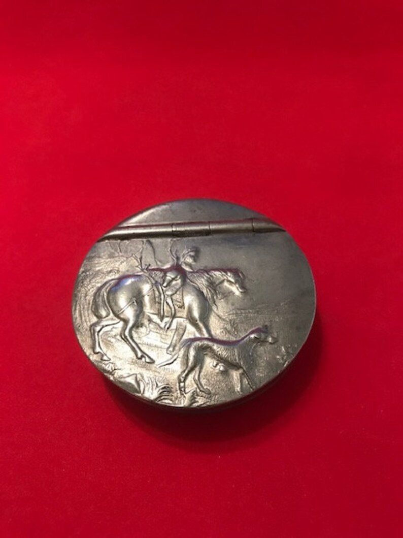 Vintage James Dixon Hunting Scene Pewter Snuff Box - Etsy