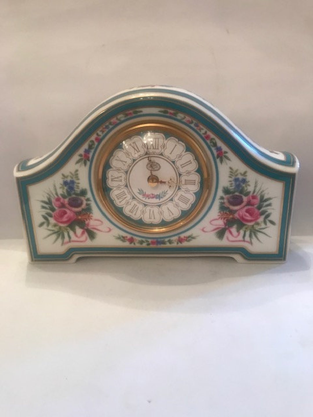 Pretty Minton Rose China Clock Limited Edition No. 839 - Etsy