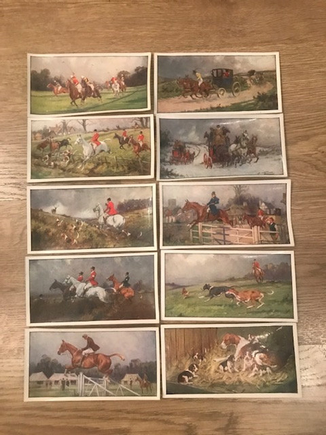 1926 Carrera Turf Cigarettes Large Card Horses & Hounds HOUNDS Complete ...