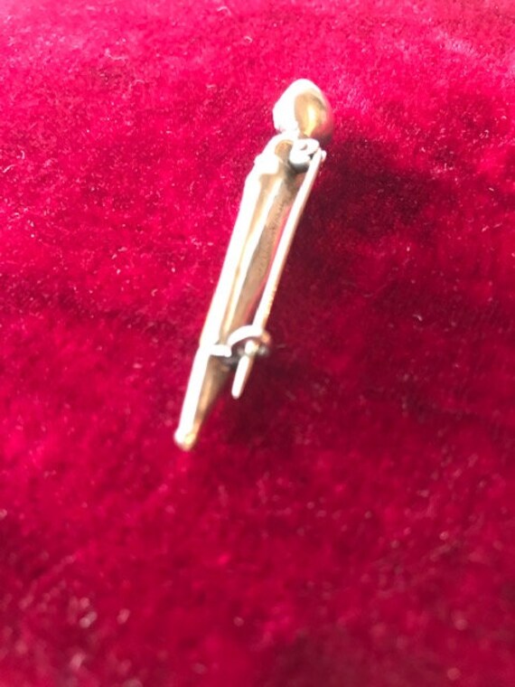 Sterling silver Scottish dagger pin - Gem