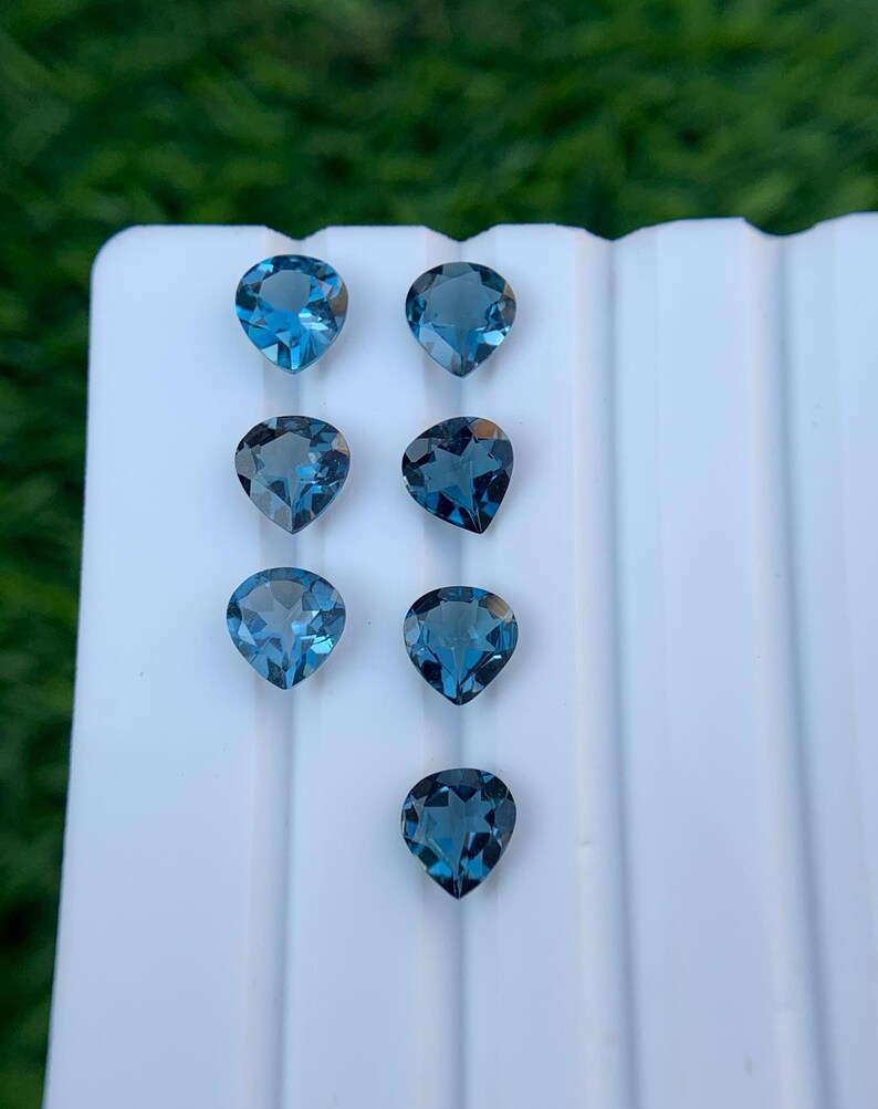 Natural London Blue Topaz 6x6x4 Mm Gemstone Lot – Beautiful Fine London ...
