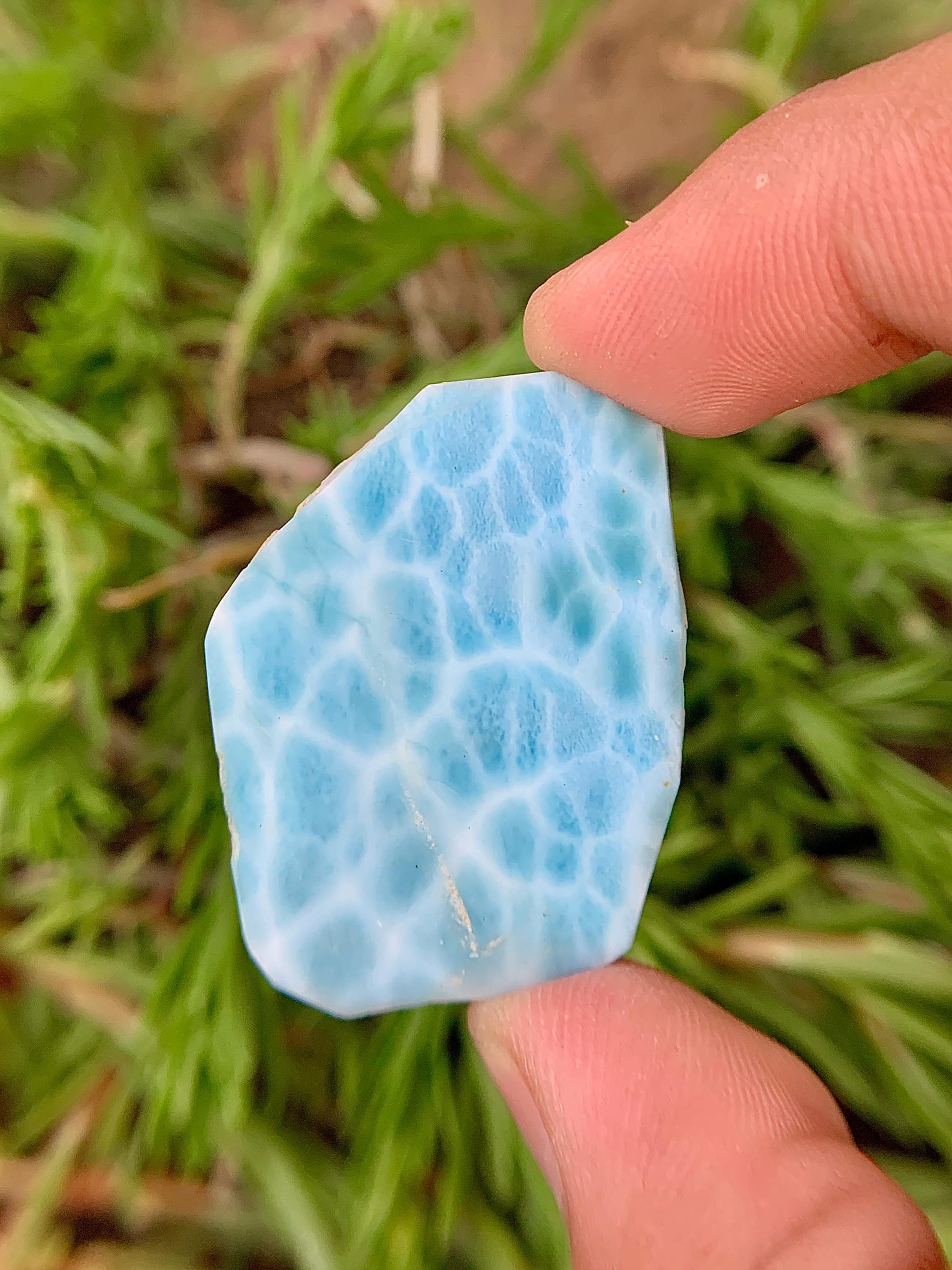Rare Natural Raw Larimar Specimen Set, Larimar Rough Stones, Raw Blue ...