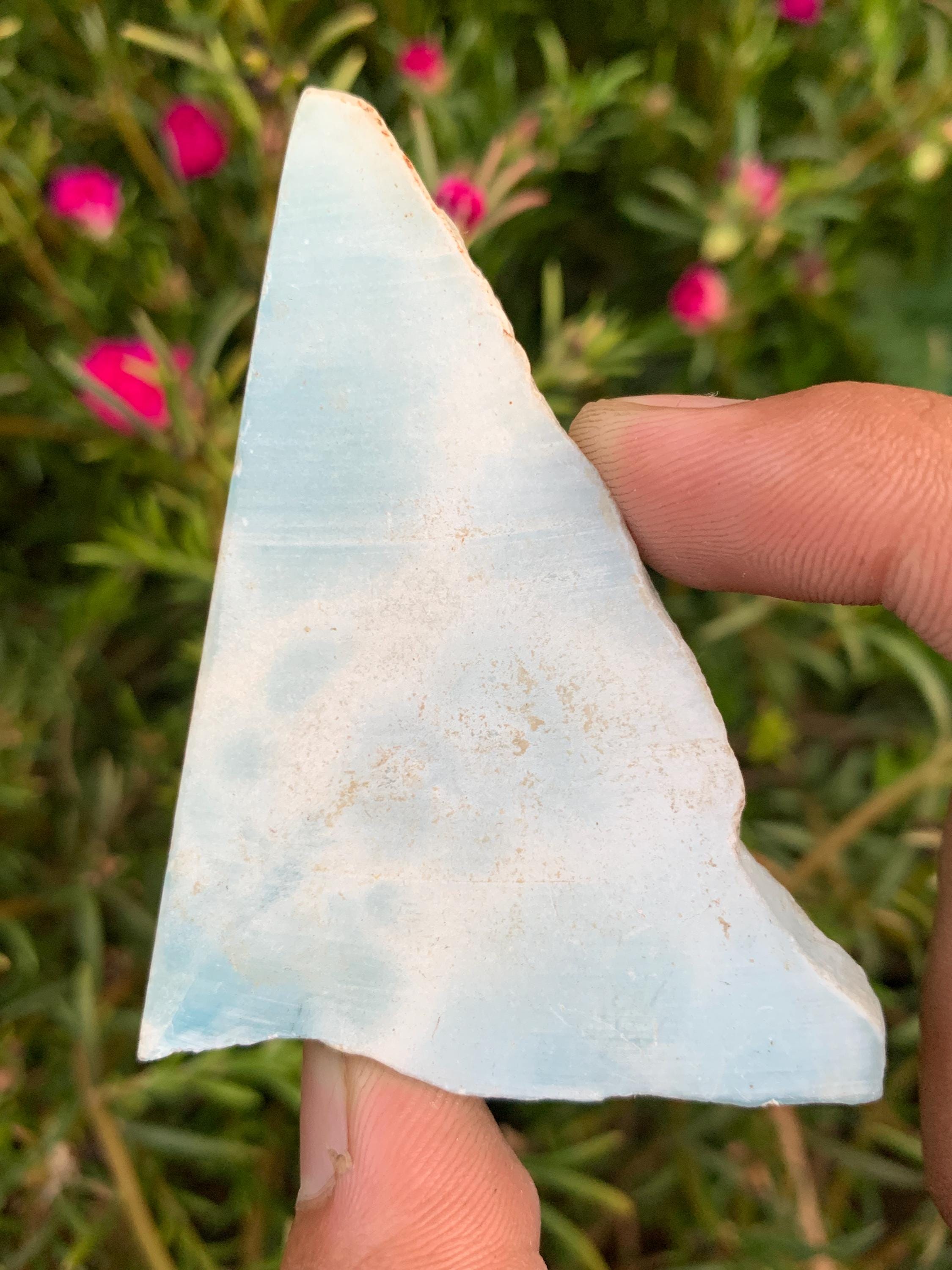 Rare Natural Raw Larimar Specimen Set, Larimar Rough Stones, Raw Blue ...