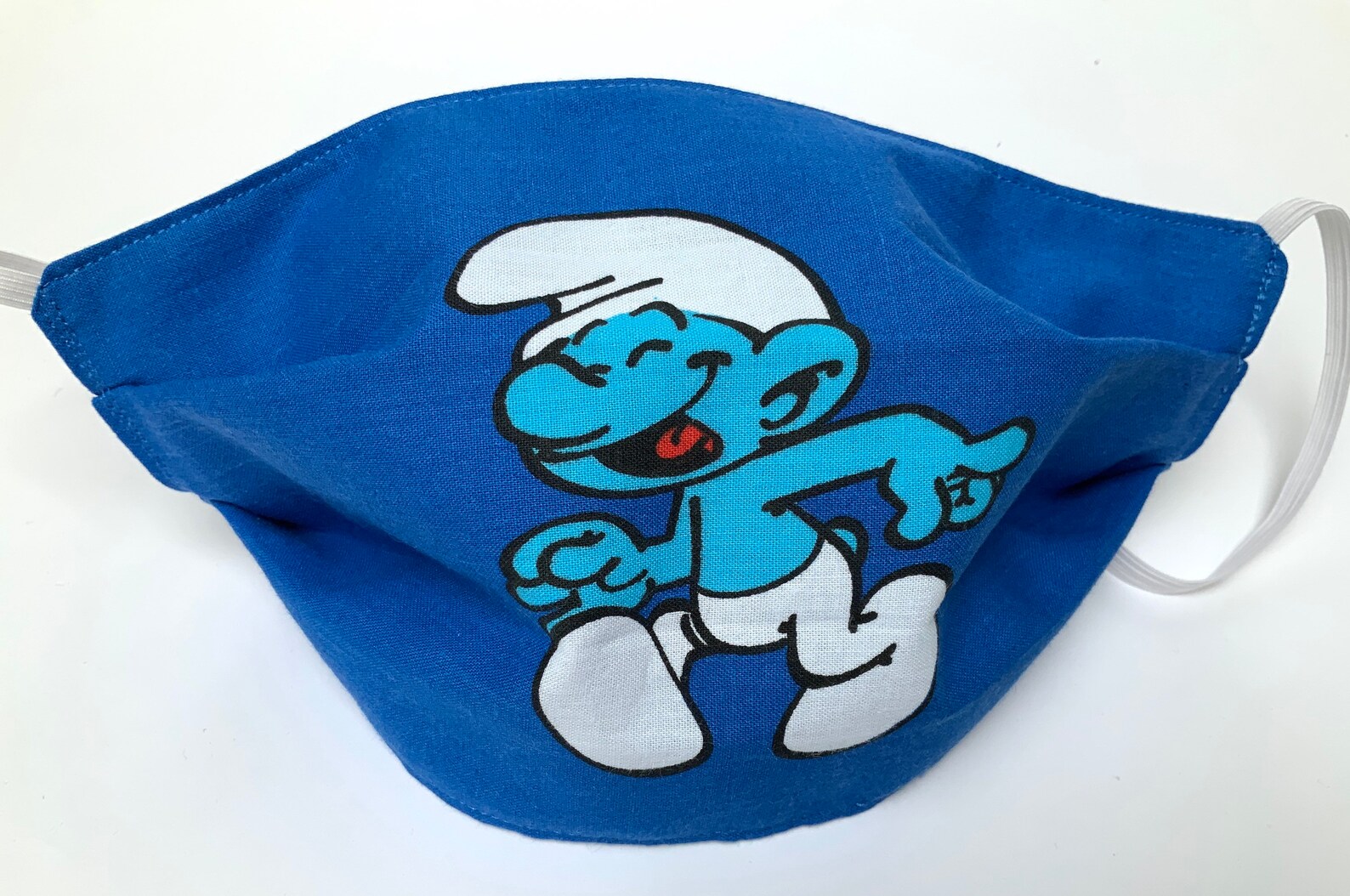 Smurf face mask face covering 2 layer cotton | Etsy