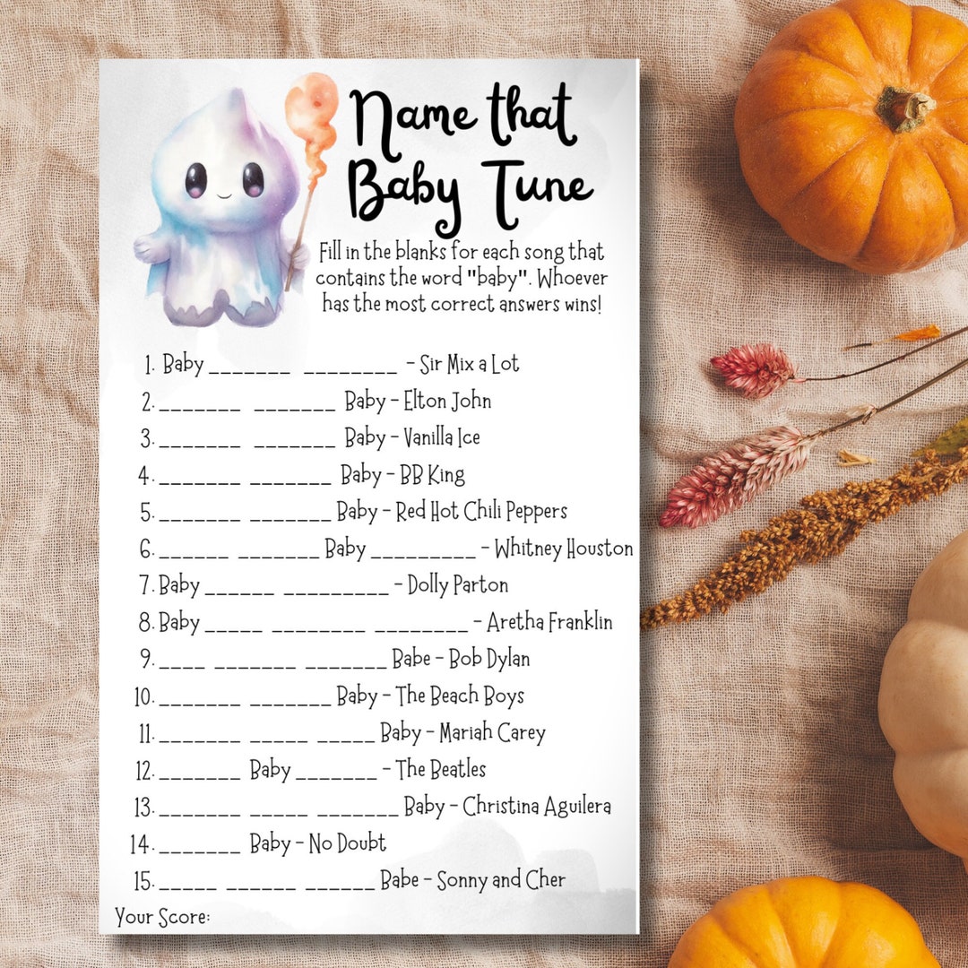 Little Boo Baby Shower Game | Name That Baby Tune | Printable Song ...