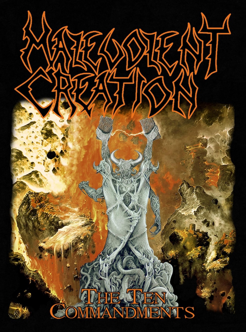 Malevolent Creation 'the Ten Commandments' T-shirt - Etsy