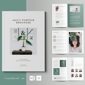 20-page Brochure Template, Customizable Layout (indesign, Word) - Etsy