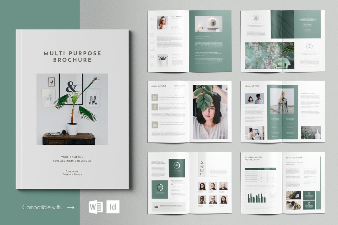 Multipurpose Brochure, Word Brochure Template, 20 Custom Pages ...