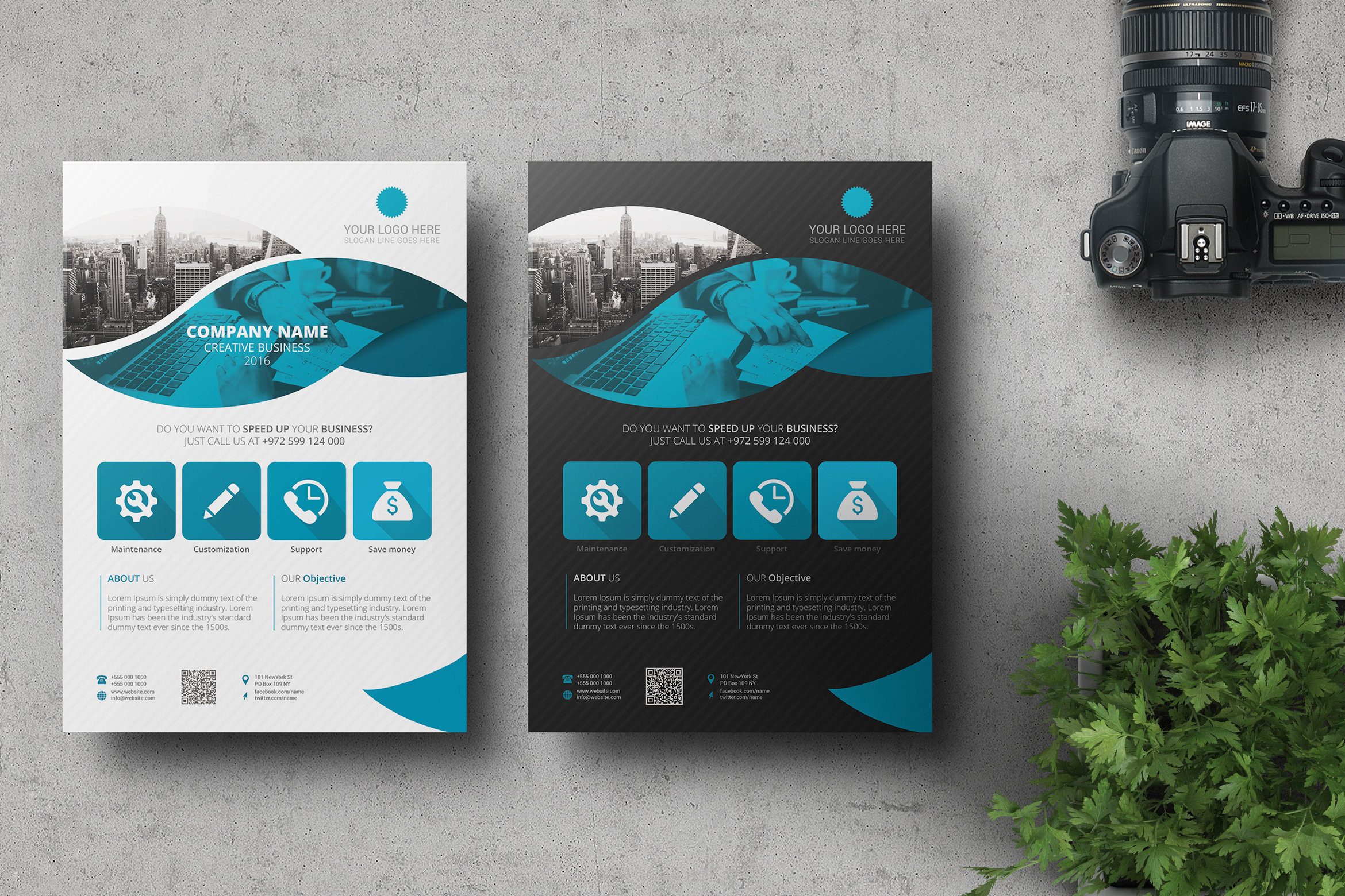 A4 Business Flyer Template, Corporate Flyer, Cover Design, Docx Flyer ...
