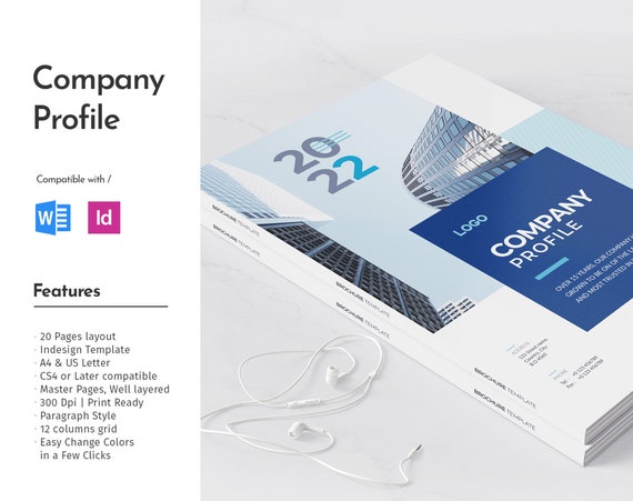 Company Profile Indesign Docx Template Business Brochure | Etsy